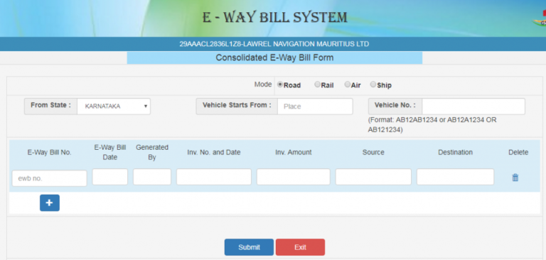 How to Generate Consolidated GST e-Way Bill on www.ewaybillgst.gov.in