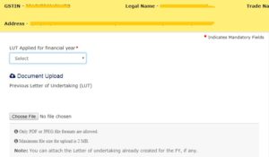 How to File Form GST RFD 11 - Letter of Undertaking under (LUT) GST