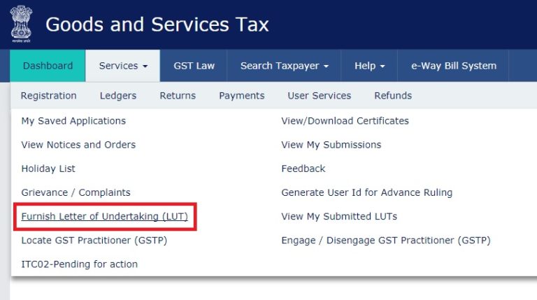 How To File Form GST RFD 11 Letter Of Undertaking Under LUT GST how-to-file-form-gst-rfd-11-letter-of-undertaking-under-lut-gst